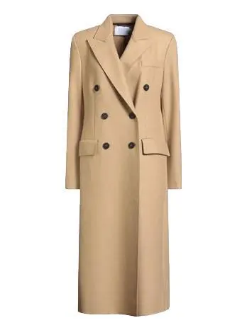 Harris Wharf London Double-breasted Virgin Wool & Cashmere Coat - Beige