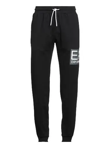 EA7 Pants Azure Size Cotton, Elastane - Black