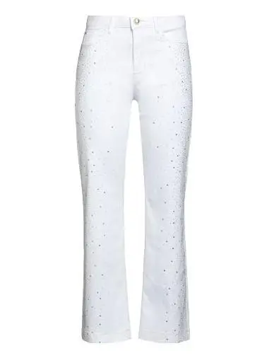 Guess Boot-cut Jeans With Appliqués - White
