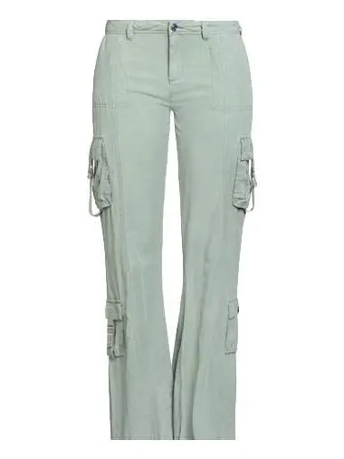 Guess Cargo Pants In Lyocell And Linen - Green