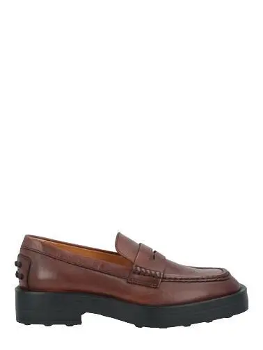TOD'S Leather Penny Loafers - Brown