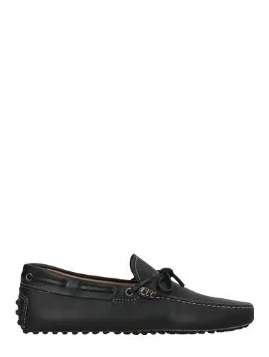 TOD'S Leather Driving Loafers - Black