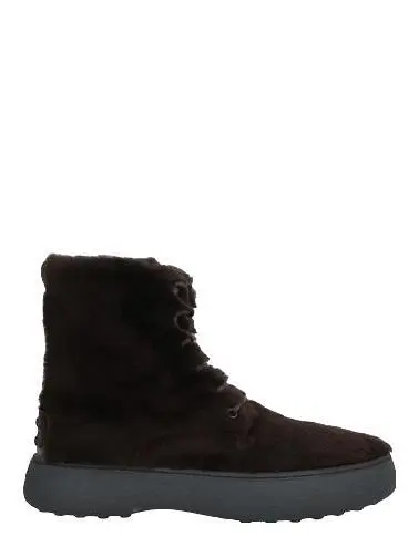 TOD'S Padded Shearling Ankle Boots - Brown