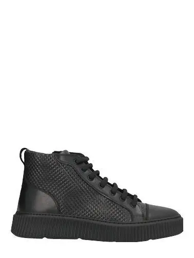MICH SIMON High-top Leather Sneakers - Black