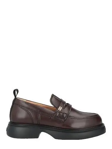 GANNI Loafers In Leather - Brown
