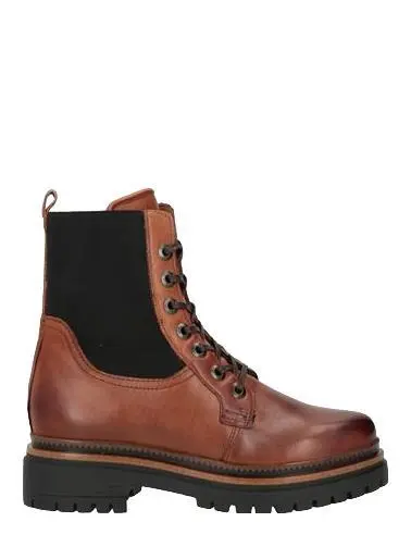 MJUS Leather Ankle Combat Boots - Brown