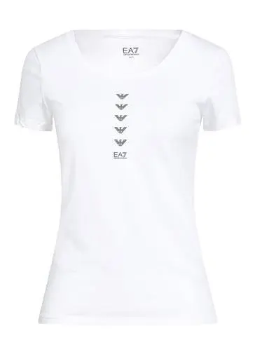 EA7 Logo-print T-shirt - White