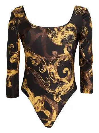 Versace Bodysuit In Signature Print - Black