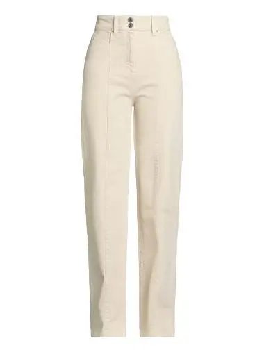 BOSS Wide-leg Jeans With Five Pockets - Beige