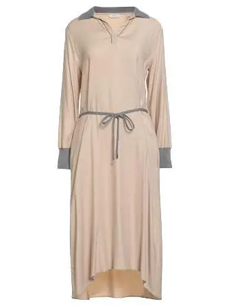Peserico Midi Flared Dress - Beige