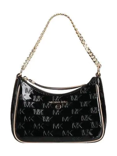 Michael Kors Hobo Bag With Logo Print - Black