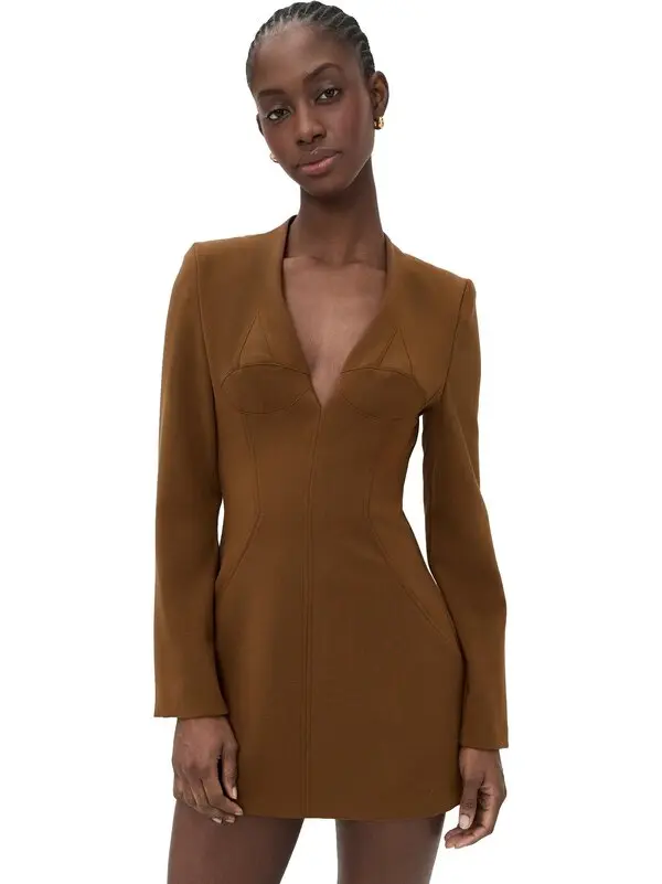 Black Halo Kenna Micro Mini Dress - Mocha