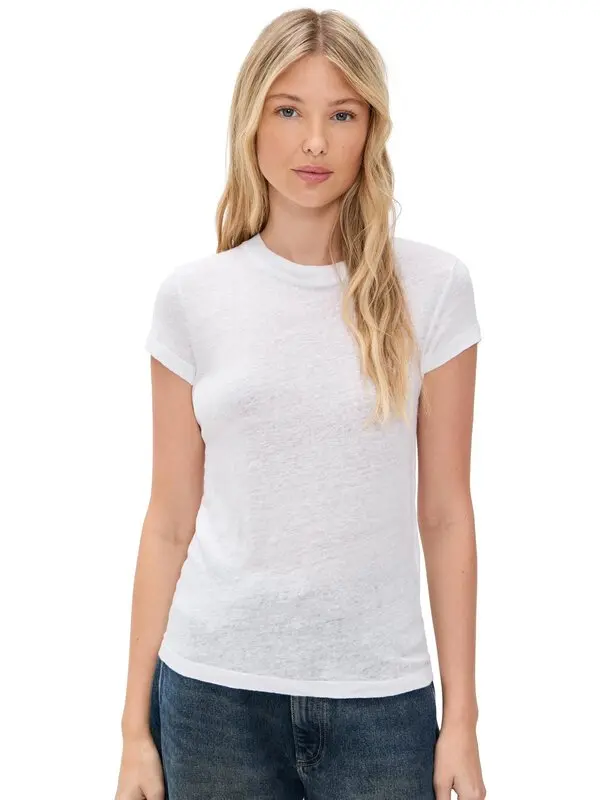 IRO PARIS Linen Jersey Tee - White