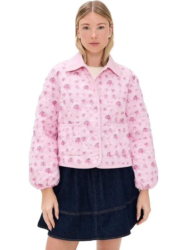 LoveShackFancy Quinlette Jacket - Raspberry Fields