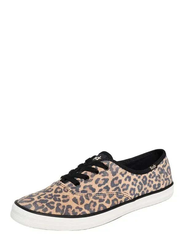 KEDS Champion Leopard Suede Sneakers - Natural/black