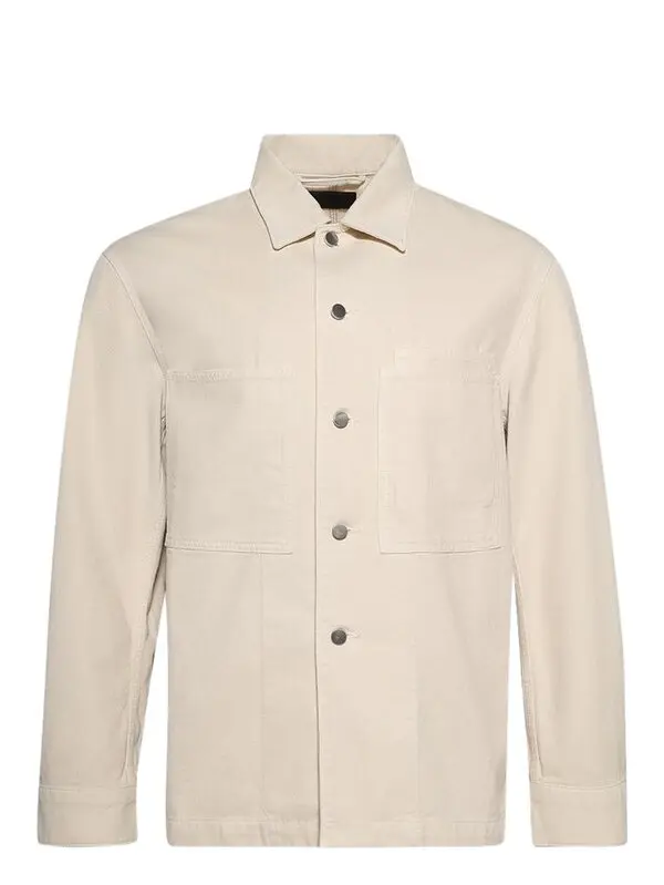 LEMAIRE Workwear Overshirt Denim Snow Clay - Ivory
