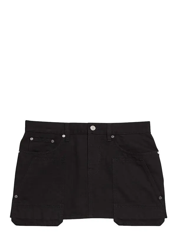 Helmut Lang Mini Denim Carpenter Skirt - Rinsed Black