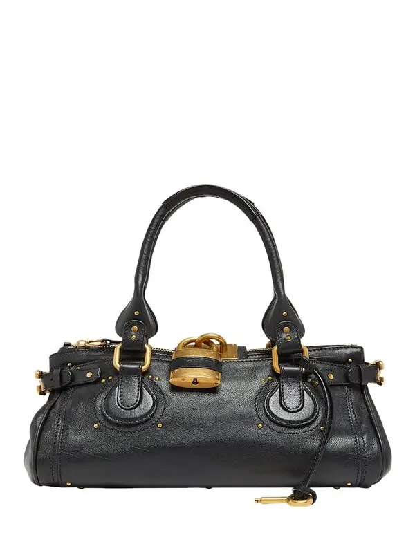 Chloé Paddington Padlock Shoulder Bag - Black