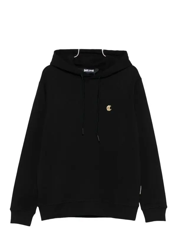 Just Cavalli Cotton Hoodie - Black