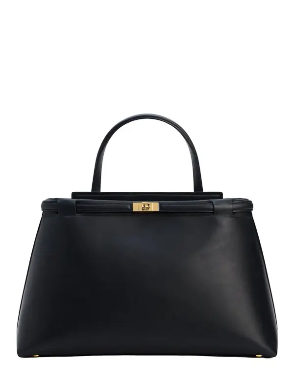 Janessa Leoné Leone Leather Top Handle Bag - Black