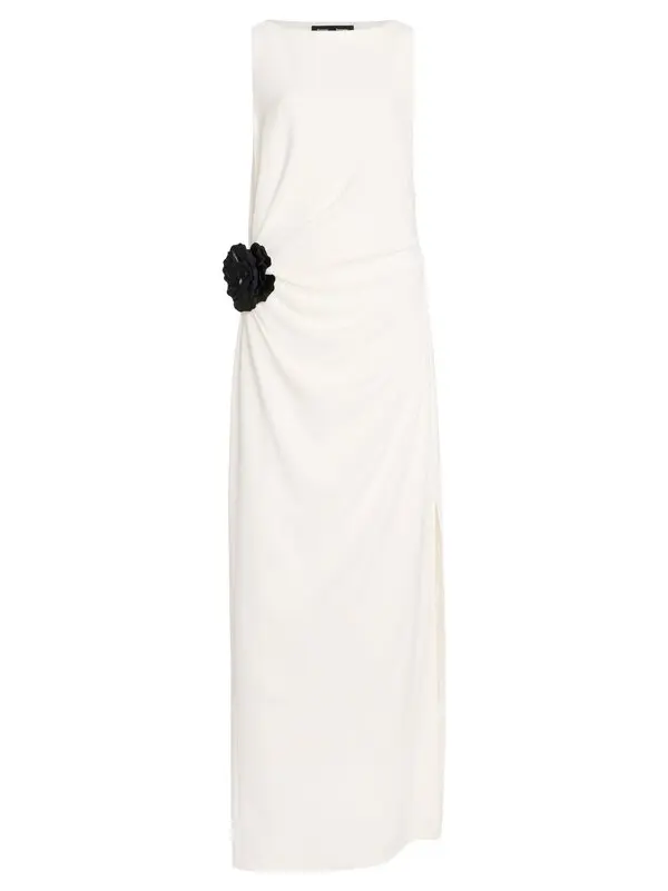 Proenza Schouler Indria Gathered Crepe Maxi Dress - White