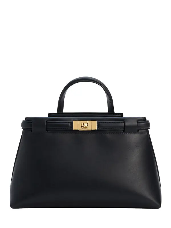 Janessa Leoné Leoné Mini Leather Top Handle Bag - Black