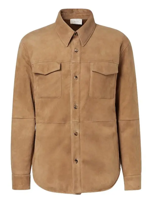 THE ROW Bento Shearling-lined Suede Jacket - Brown