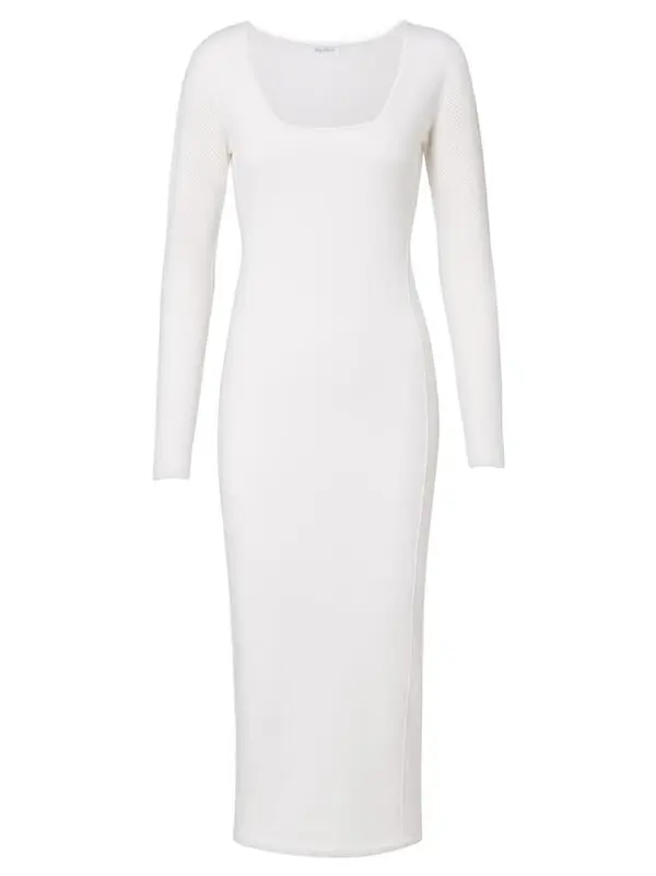 Max Mara Sophia Wool-blend Midi Dress - White