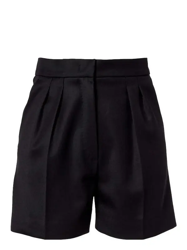 Max Mara Ozieri High-rise Virgin Wool Shorts - Black