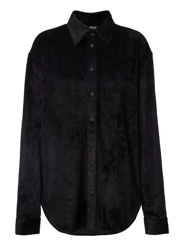 Balenciaga Velvet Shirt - Black
