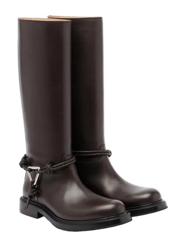 Bottega Veneta James Leather Knee-high Boots - Brown