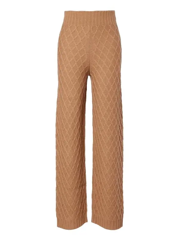 Max Mara High-rise Wide-leg Wool Pants - Beige