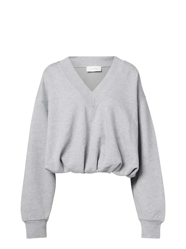 Sportmax Cotton-blend Jersey Sweatshirt - Grey
