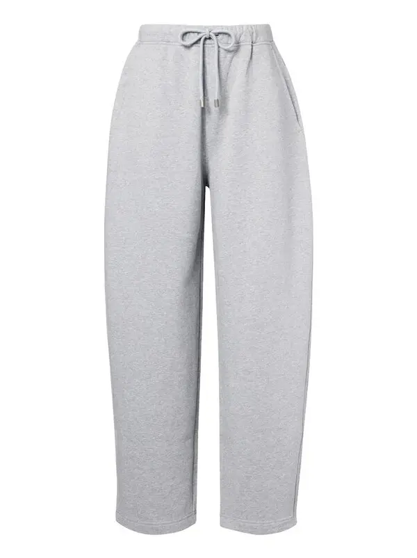Sportmax Albania Cotton-blend Sweatpants - Grey