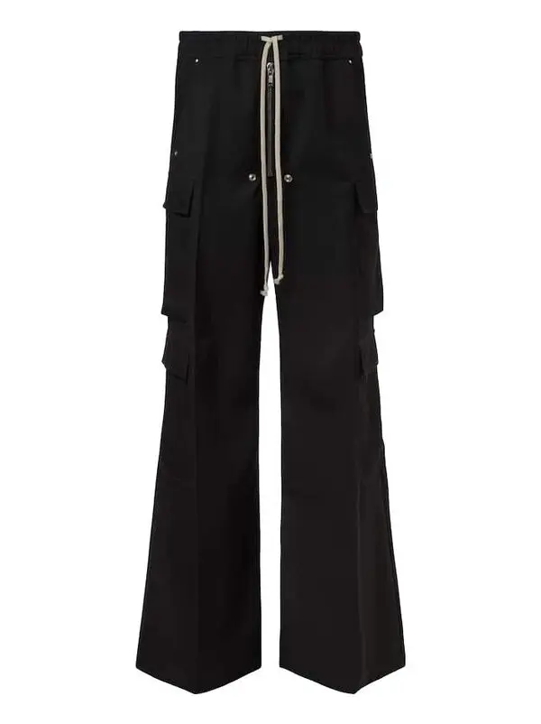 Rick Owens Cargo Belas Virgin Wool Cargo Pants - Black