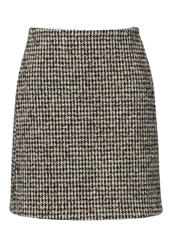 Max Mara Houndstooth Mini Skirt - Black