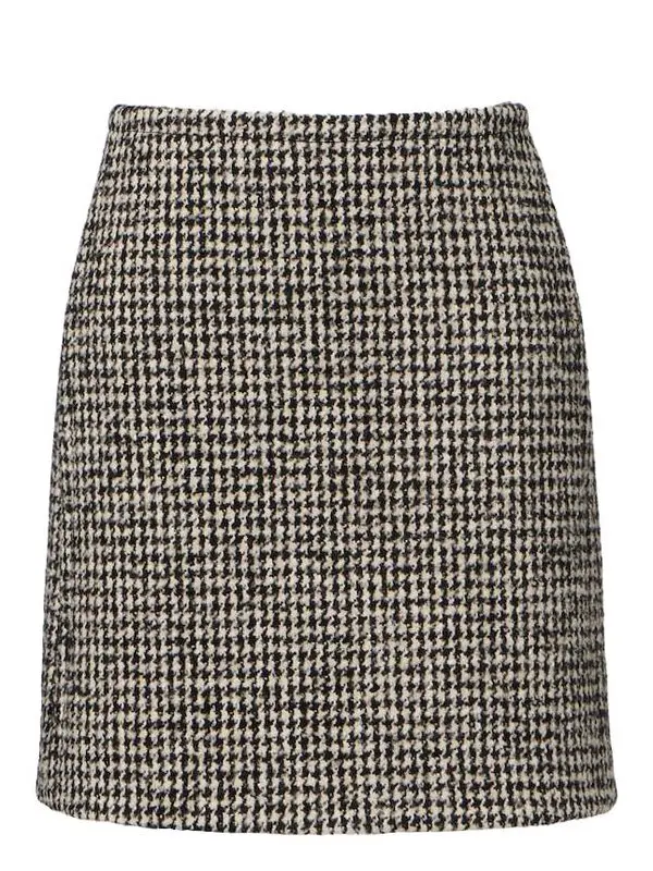 Max Mara Houndstooth Mini Skirt - Black