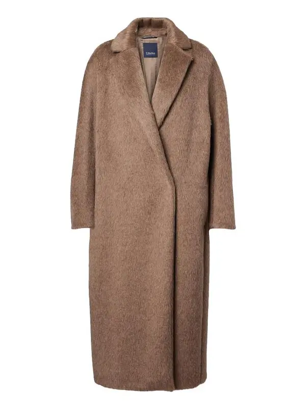 Max Mara Giorgia Alpaca And Wool-blend Coat - Brown