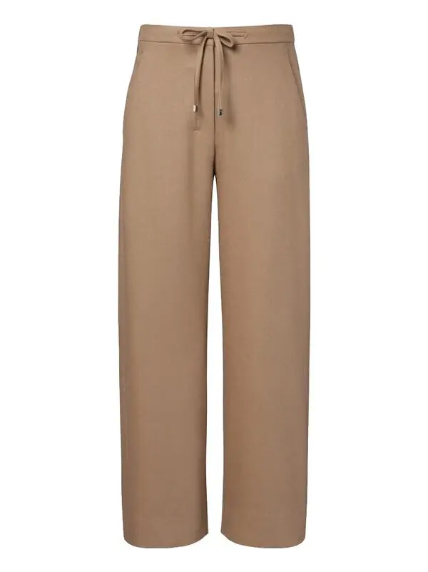 Max Mara Wool Flannel Sweatpants - Beige