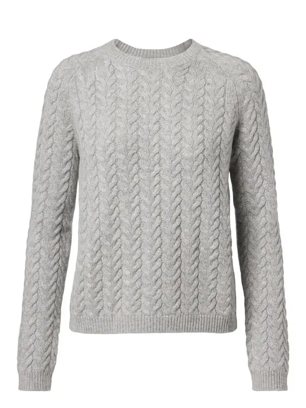 Max Mara Cable-knit Wool And Cashmere Sweater - Grey