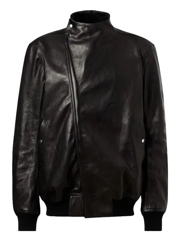 Rick Owens Hollywood Flight Leather Jacket - Black