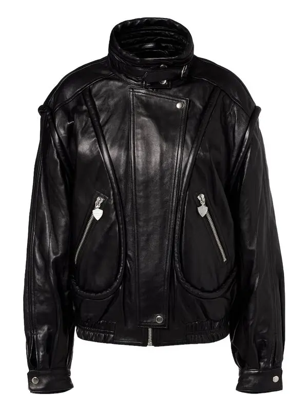 Isabel Marant Leather Biker Jacket - Black