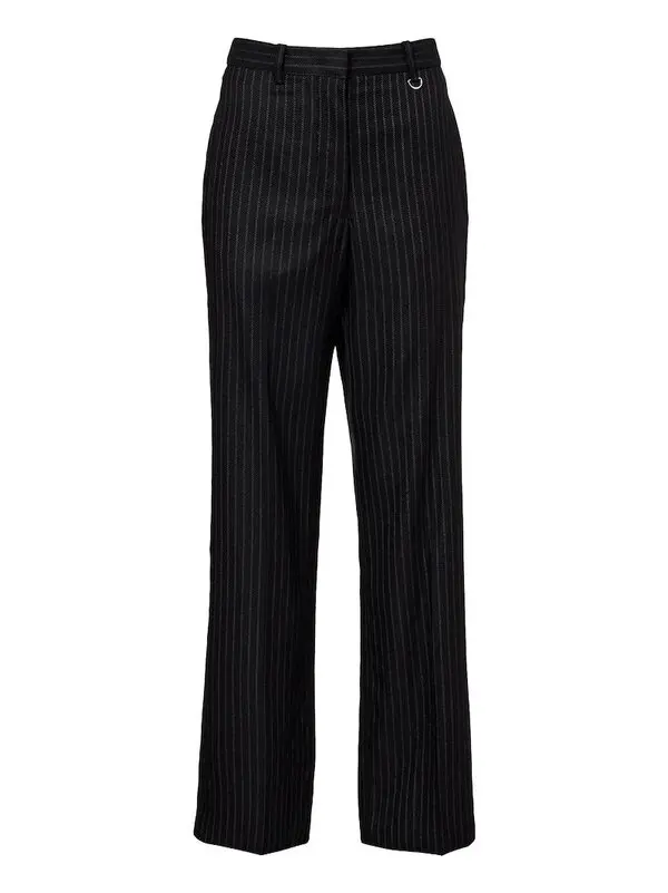 Isabel Marant Noanda Pinstriped Wool-blend Pants - Black