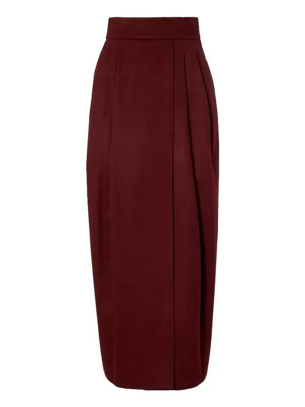 Max Mara Zattera Pencil Skirt - Burgundy