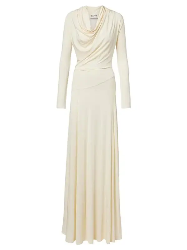 Tove Vevina Jersey Maxi Dress - White