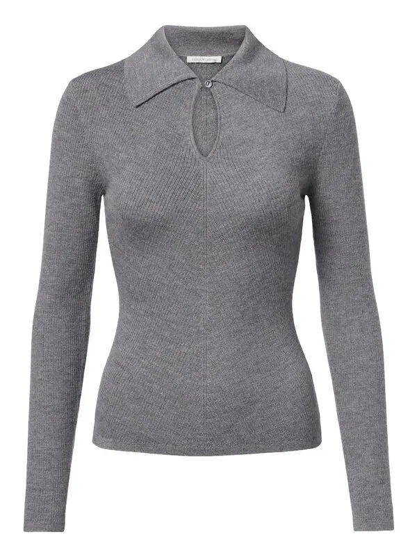 EMILIA WICKSTEAD Ambrose Wool Sweater - Grey