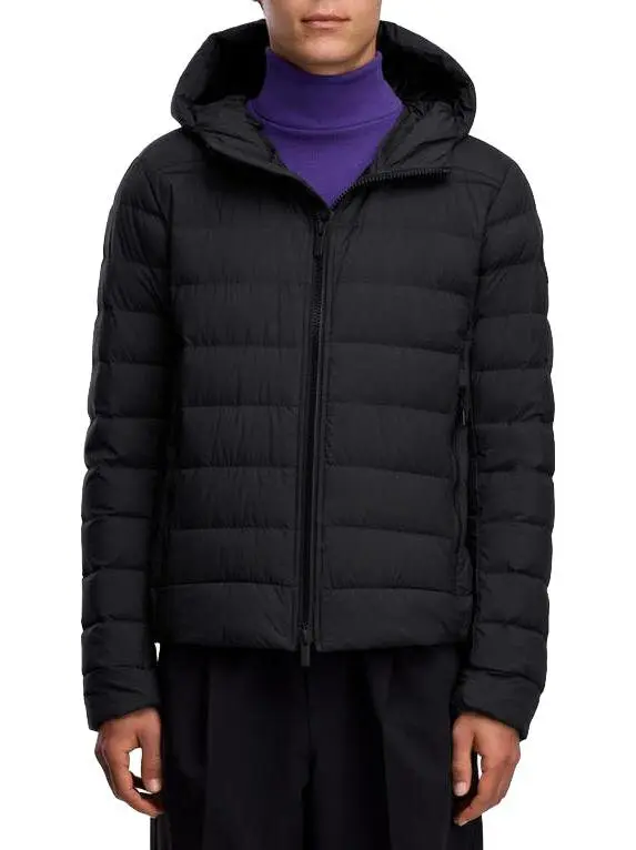 Canada Goose Crofton Water Repellent Packable Down Hooded Jacket - Black - Noir
