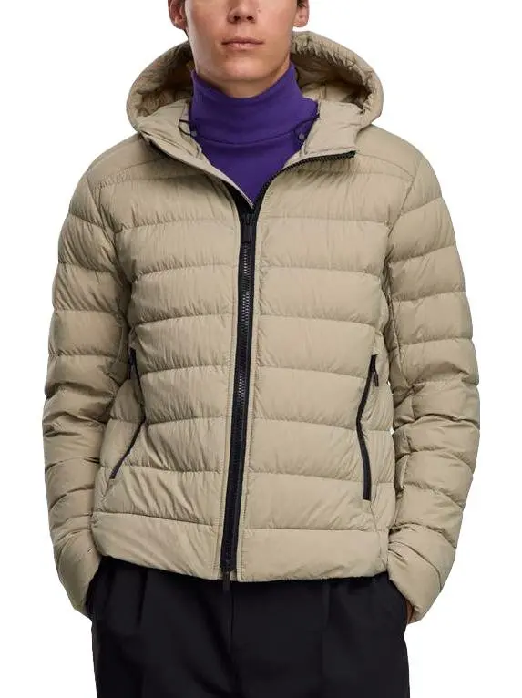 Canada Goose Crofton Water Repellent Packable Down Hooded Jacket - Limestone - Calcaire