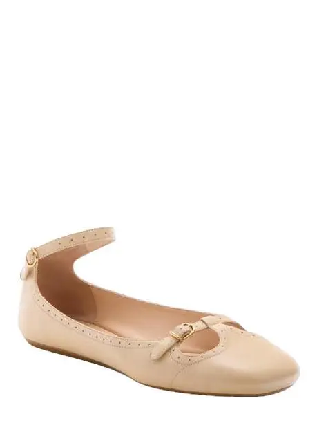 Chloé Misty Ankle Strap Flat - Petal Beige