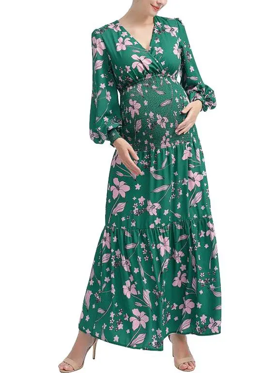 KIMI + KAI Caroline Maternity Maxi Dress - Multicolored